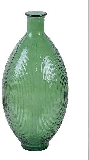 San Miguel VIDRIOS SAN MIGUEL !RECYCLED GLASS! Váza z recyklovaného skla "ARES", 59 cm, zelená