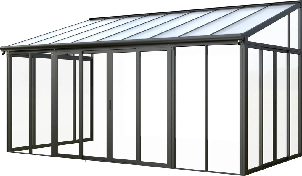 Luxusní zimní zahrada BestBerg PZ-QA9 / 16,5 m² / 300 x 548 x 312 cm / antracit