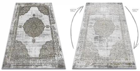 koberec LIRA E1468 Růžice, strukturální, moderní, glamour šedá / zl velikost 160x220 cm | krásné koberce cz