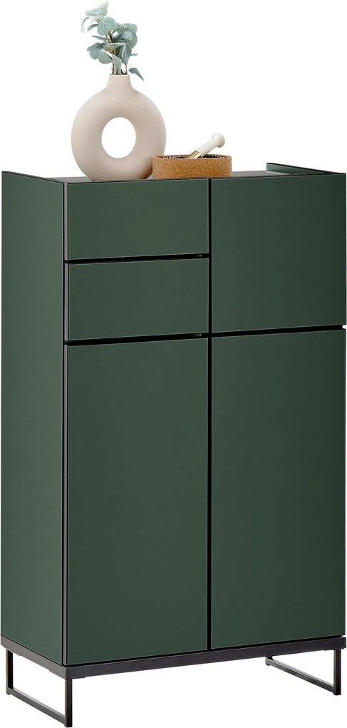 XXXLutz MIDI SKŘÍŇKA, zelená, černá, 60/102/31 cm MID.YOU - Online Only koupelnové skříňky - 001279022808