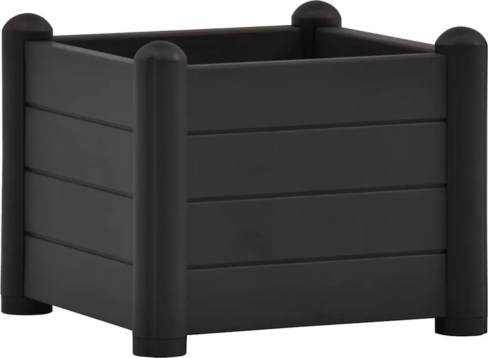 Vyvýšený záhon PP antracitový 43 x 43 x 35 cm 313973