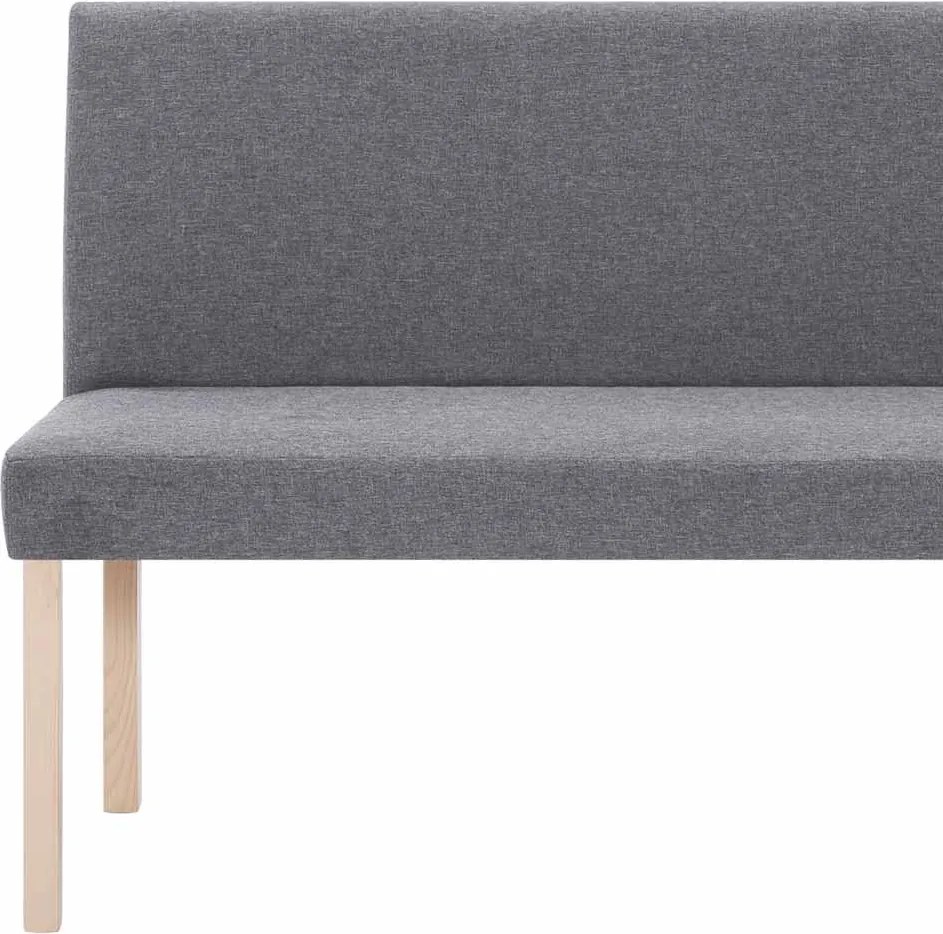 Lavice 139,5 cm světle šedá polyester 281335