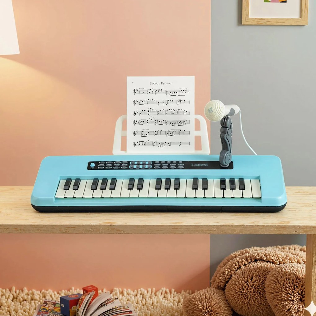 Costway 37 Klávesy Elektronické piano s mikrofonem a hudebním