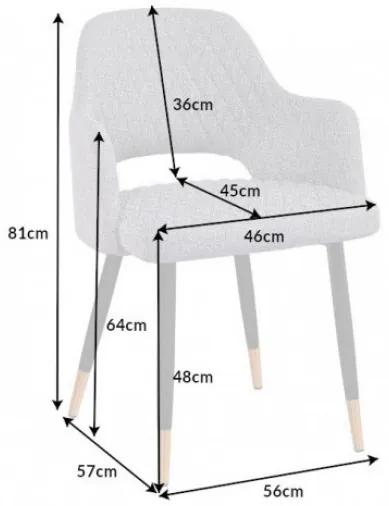 Designová židle Laney světlešedá
