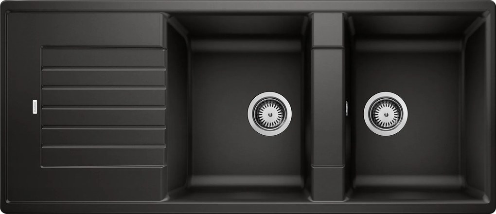 Blanco Zia 8 S, silgranitový dřez 1160x500x190 mm, 2-komorový, černá, BLA-526027