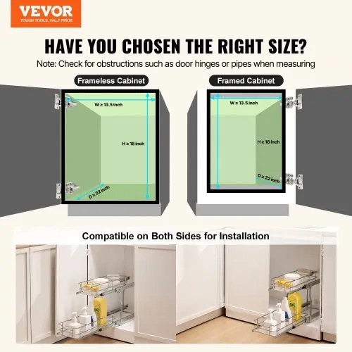2-vrstvá drátěná výsuvná skříňka pod dřez Organizér 30,5 × 53,3 cm zásuvkový koš