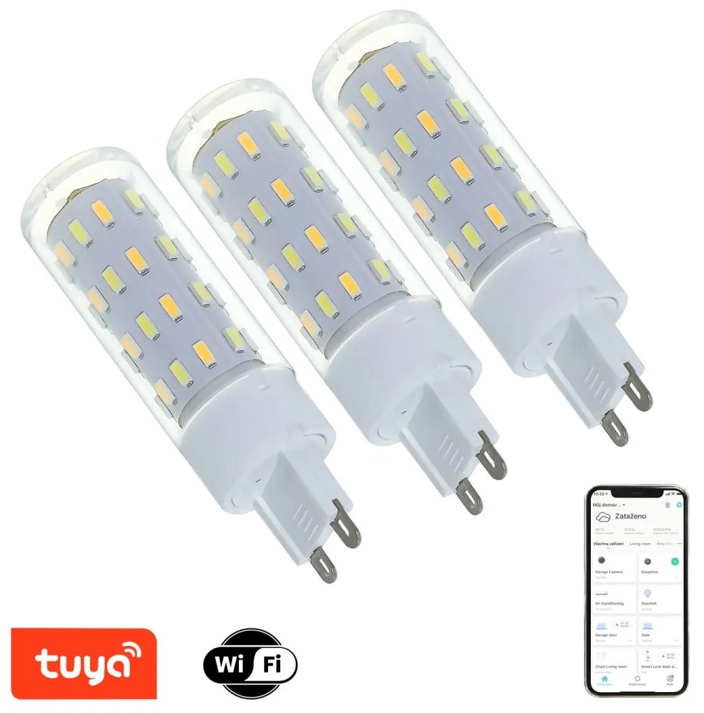 Led žárovka immax neo lite smart sada 3x žárovka led g9 4w cct, stmívatelná, wifi, tuya