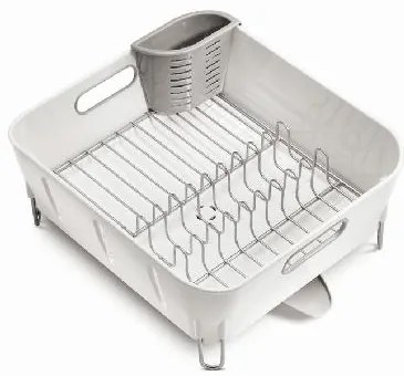 Simplehuman Kuchyňské doplňky - Odkapávač na nádobí 370x326x172 mm, bílá KT1104