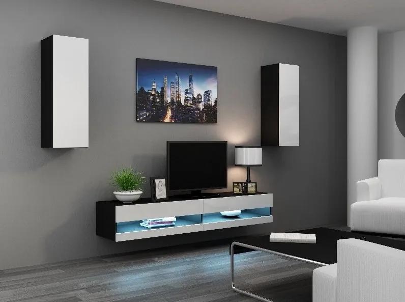 Cama Meble Obývací stěna CAMA VIGO NEW 10 Barva: černá/bílá