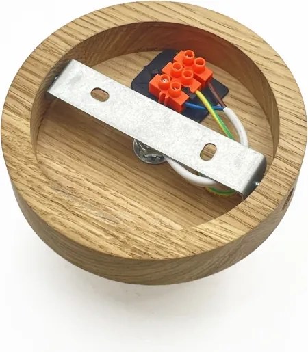 Stropní svítidlo MILOU WOOD 1xE27/15W/230V dub/kouřová béžová pr. 20 cm