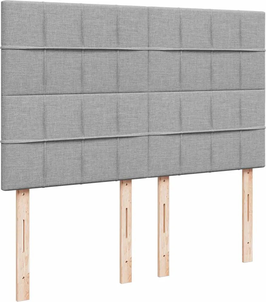 Box spring postel s matrací světle šedá 140 x 200 cm textil 3292079