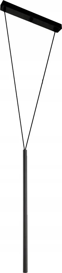 Moderní minimalistická závěsná lampa, černá, dekorativní tuba 36 cm Shilo