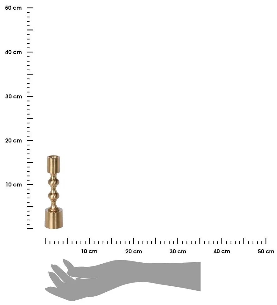 Svícen Dina 16 cm zlatý