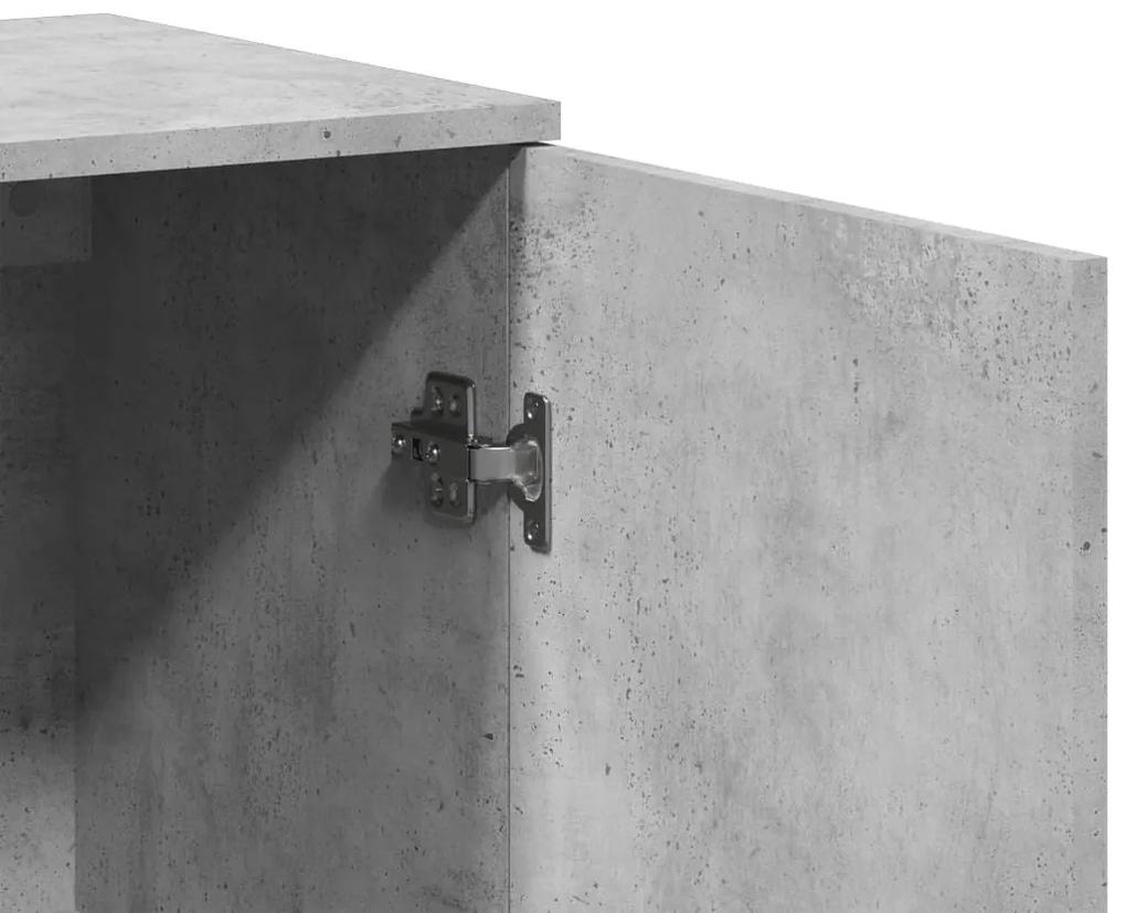 Příborníky 2 ks betonově šedé 79 x 38 x 80 cm kompozitní dřevo,  3276605
