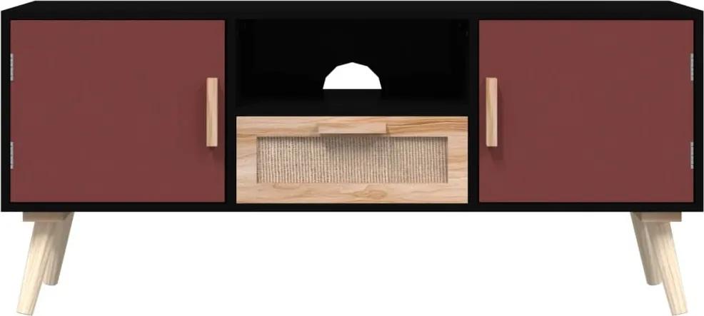 vidaXL TV skříňka s dvířky 105 x 30 x 45 cm kompozitní dřevo [352164] Barva: Černá