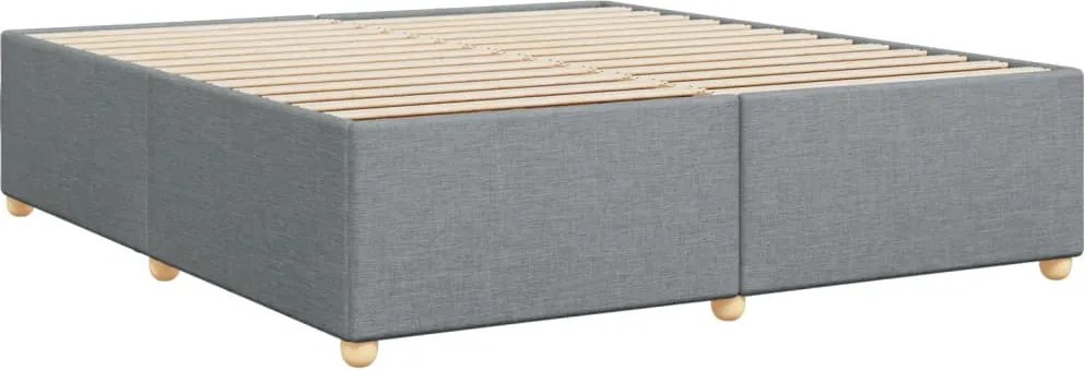 Rám postele bez matrace světle šedý 200 x 200 cm textil 3284757