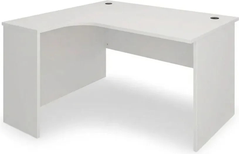 Rohový stůl SimpleOffice 140 x 120 cm, levý, bílá