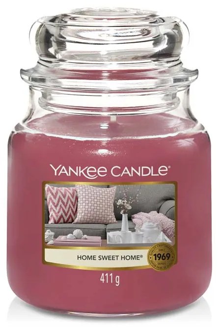 Yankee Candle vonná svíčka Classic ve skle střední Home Sweet Home 411 g