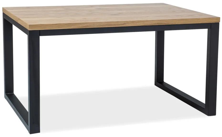 MAXIVA Jídelní stůl - LORAS II, 180x90, dýha dub/černá