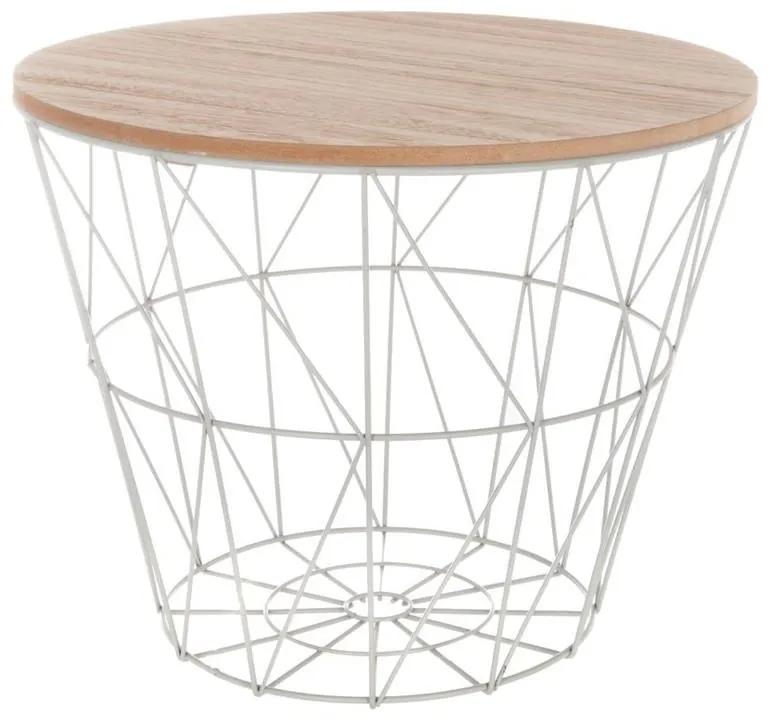 DekorStyle Drátěný konferenční stolek Kumi šedý