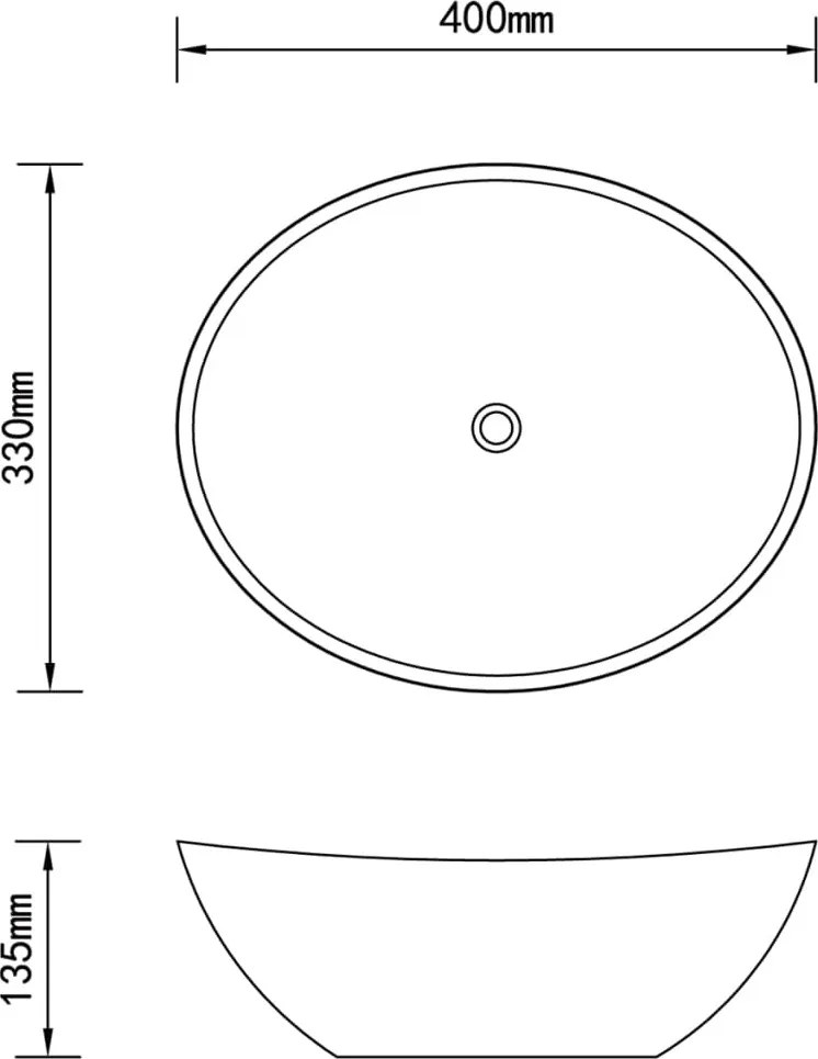 vidaXL Luxusní umyvadlo oválné matně světle zelené 40 x 33 cm keramika [146924] Barva: matná tmavě hnědá