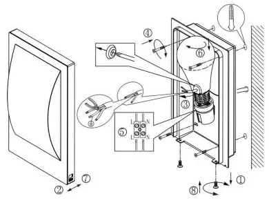 Eglo 33569 - LED Venkovní nástěnné svítidlo VERRES-C LED/9W/230V IP44