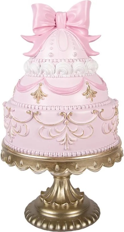 Luxusní dekorativní dort v růžovo-zlatém provedení - Ø 19*33 cm