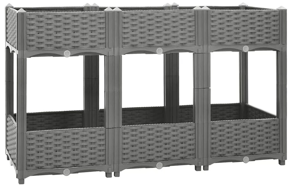 Vyvýšený záhon 120 x 40 x 71 cm polypropylen 153299