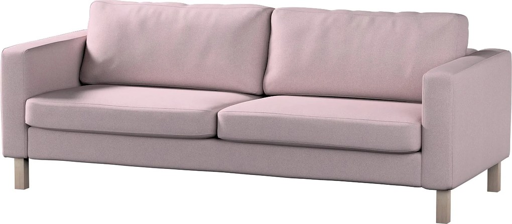 Potah na pohovku IKEA Karlstad, 3-místná, rozkládací barva růžová látka pletený vzor