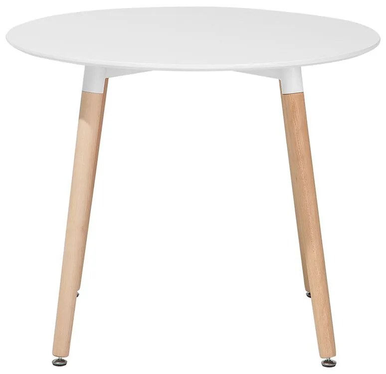 Jídelní stůl ⌀ 90 cm bílý BOVIO Beliani