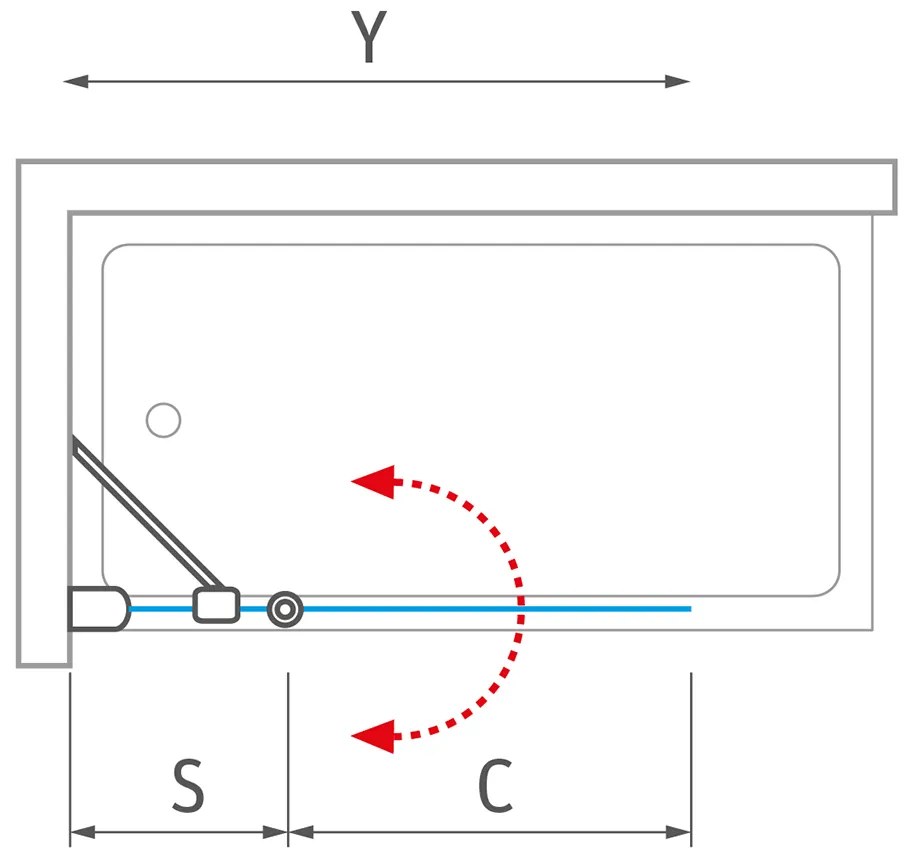 Roth Dvoudílná vanová zástěna CI BAF Varianta: šířka: 110 cm, orientace: Uni - (CI BAF/1100 - CI BAF 110150 NPE), Barva profilů a typ výplně: profily: černá (elox), výplň: transparent