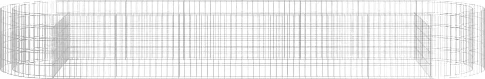 Gabionový vyvýšený záhon pozinkované železo 400 x 100 x 50 cm 152042