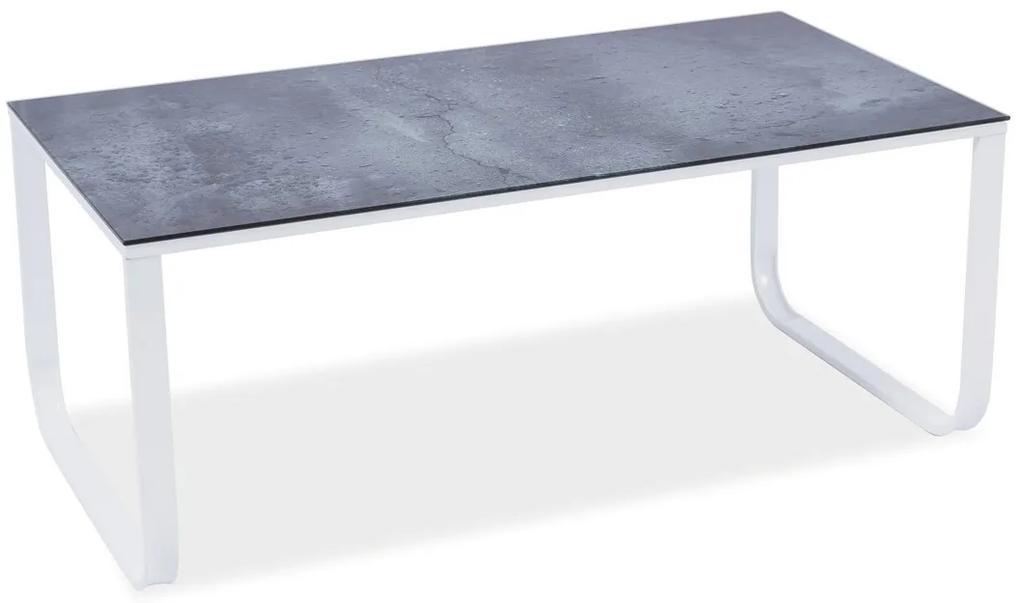 Casarredo Konferenční stolek TAXI II šedý kámen/bílá