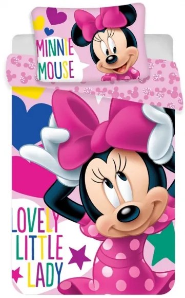 Jerry fabrics Disney povlečení do postýlky Minnie baby 100x135 + 40x60 cm 