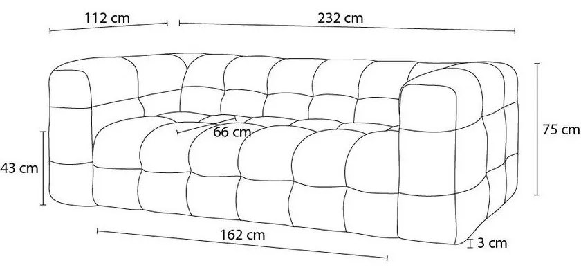 Okrově žlutá pohovka 232 cm Cloud – Bobochic Paris