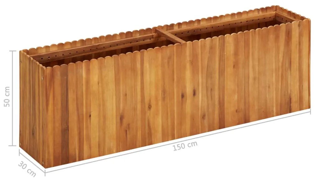 vidaXL Marketos Zahradní vyvýšený záhon 150 x 30 x 50 cm masivní akáciové dřevo