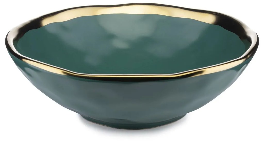 Keramická sada talířů Lissa Green Gold 8ks