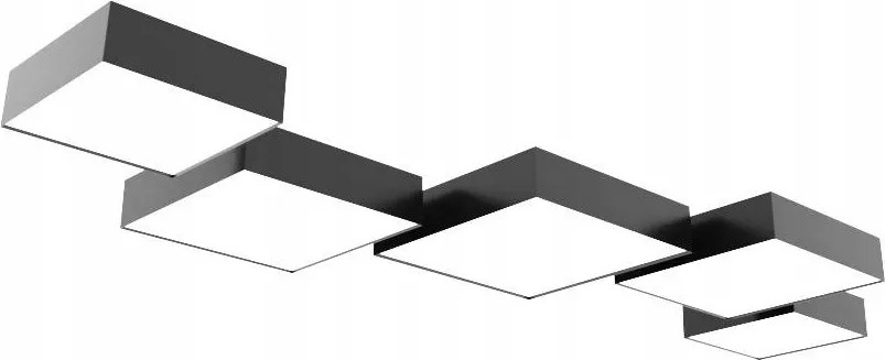 Bílý stropní svítidlo na 4 žárovky, čtverce, velké stropní svítidlo 4xE27 Sollux