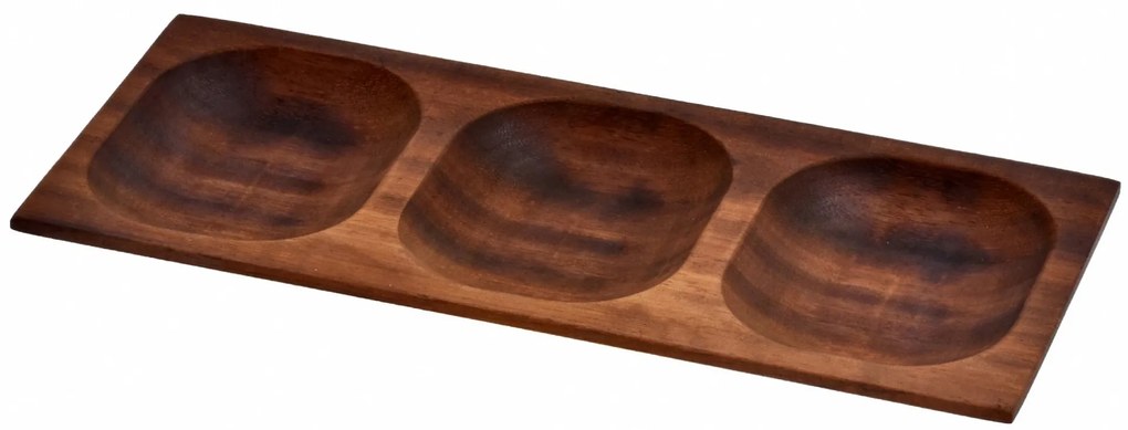Miska lava metal lava wood - servírovací miska 15x35 cm