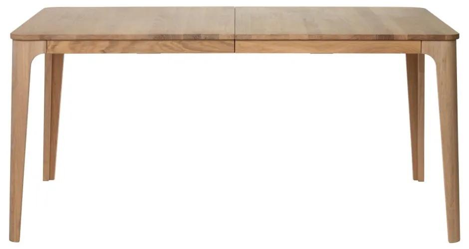 Rozkládací jídelní stůl ze dřeva bílého dubu Unique Furniture Amalfi, 160 x 90 cm