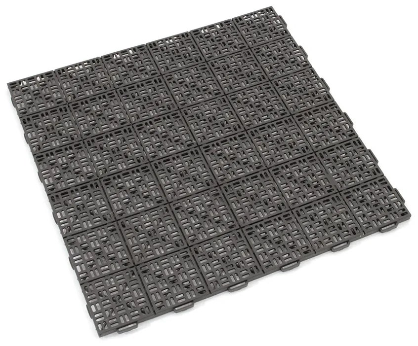 Plastová děrov. dlažba Linea Marte 56,3 x 56,3 x 1,3 cm, hnědá