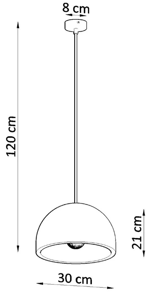Závěsné svítidlo Pablito, 1x betonové stínítko