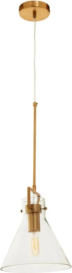 Kovové závěsné svítidlo ve zlaté barvě se skleněným stínidlem ø 25 cm Trieste – Premier Housewares