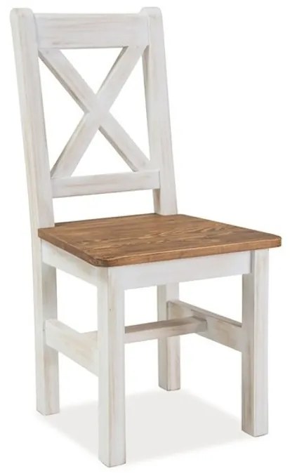Jídelní židle POPRAD, 45x96x46, medová hnědá/bělená borovice