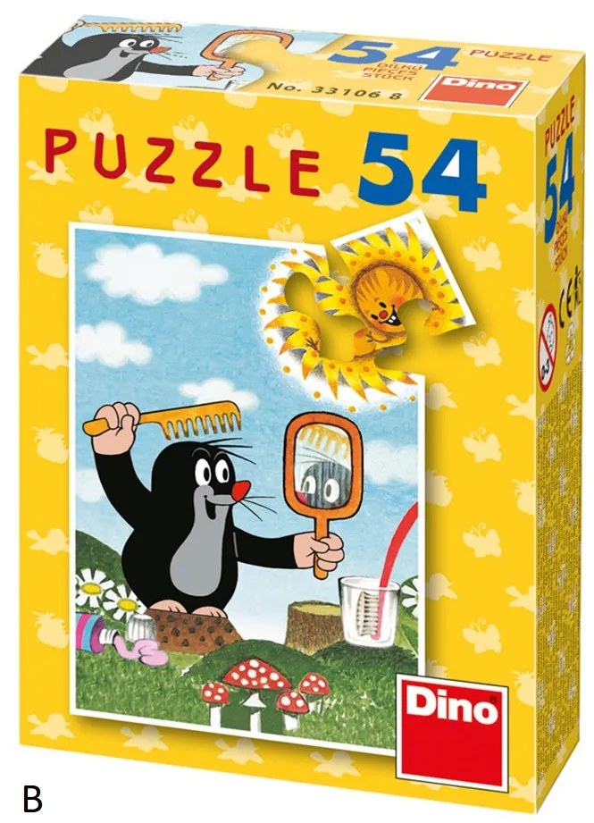 Dino Papírové puzzle Krteček 54 dílků