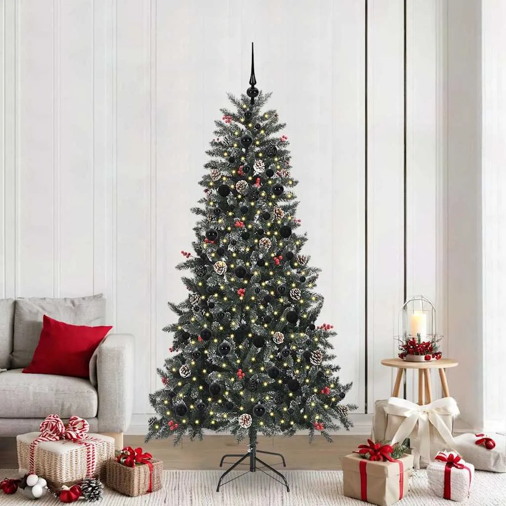Umělý vánoční stromeček Zelená 210 cm PVC, plast a ocel 3395893