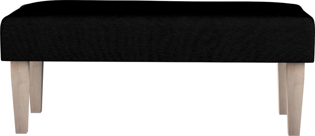 Dlouhá lavička 100x40cm barva černá látka pletený vzor