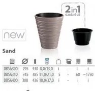 Prosperplast Květináč Sand 30 - bílá