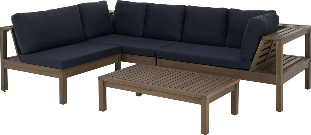 Zahradní set, akáciové dřevo, hnědá/tmavě šedá, PARAG
