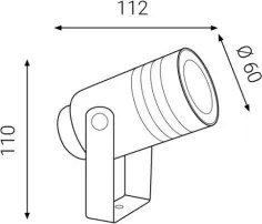 Venkovní reflektorové svítidlo LED2 NAVY antracit IP54 GU105131204